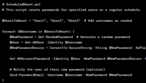 Reset AD Password and Set Qaduser with PowerShell
